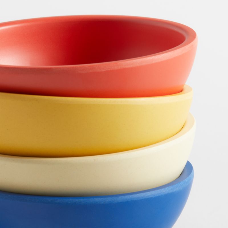 Bamboo Melamine Pinch Bowls, Set of 4 | Crate & Barrel