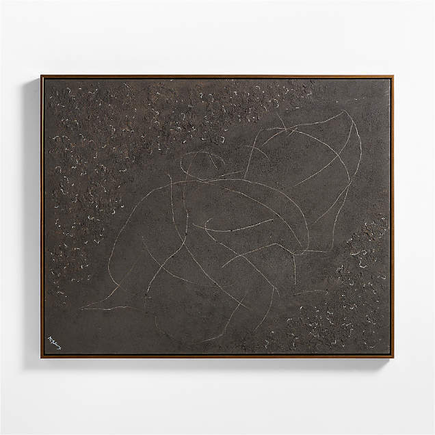 "Lava Rock" by Ruby 55" x 55" Framed Wall Art Print | Crate & Barrel Canada