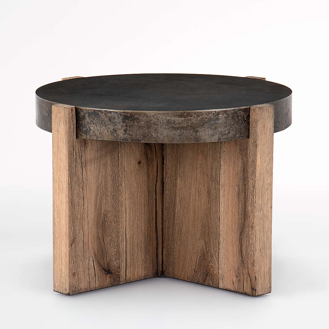 Wood End Tables: Natural Wood Block Side Tables | Crate & Barrel