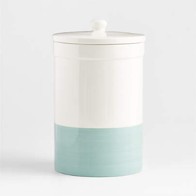 Asta Extra-Large Speckled Ceramic Canister with Wood Lid + Reviews ...