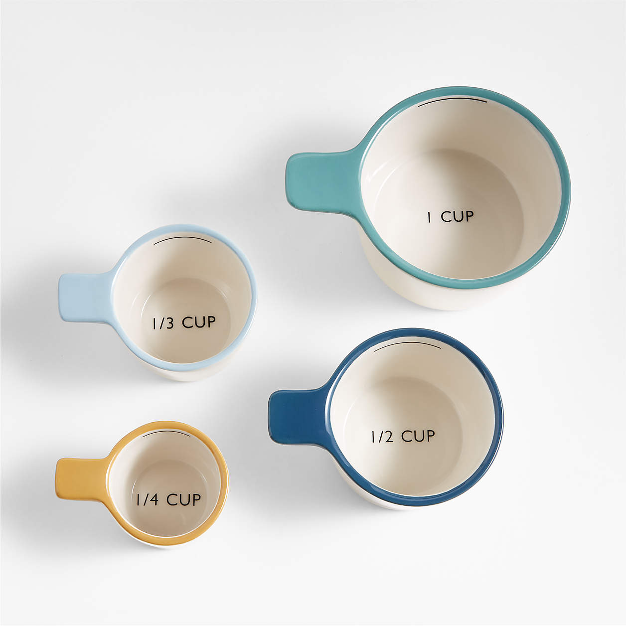 Maeve Multi-Colored Ceramic Measuring Cups | Crate & Barrel Canada