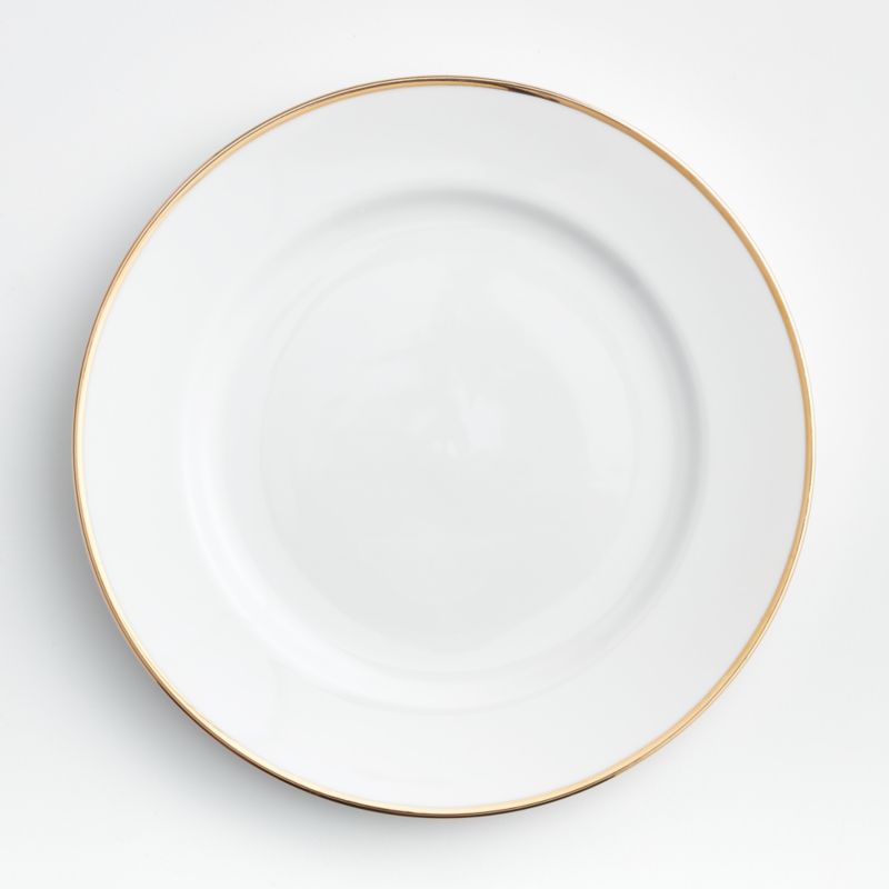 Maison Gold Rim Dinner Plate + Reviews | Crate & Barrel