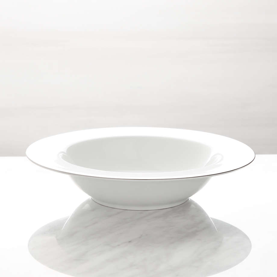 Maison Platinum Rim Serving Bowl + Reviews | Crate and Barrel