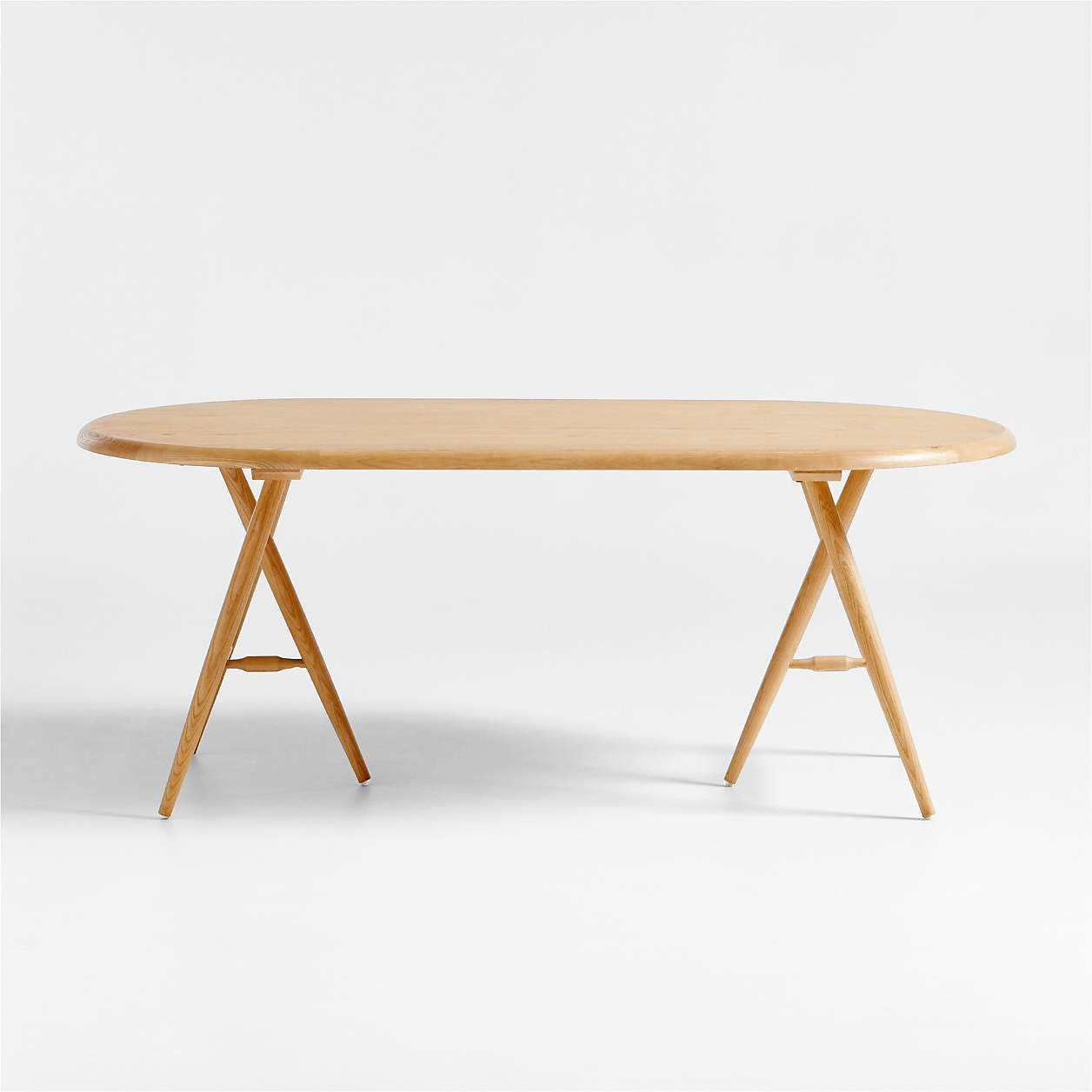 Malin 72" Ash Wood Oval Dining Table + Reviews | Crate & Barrel