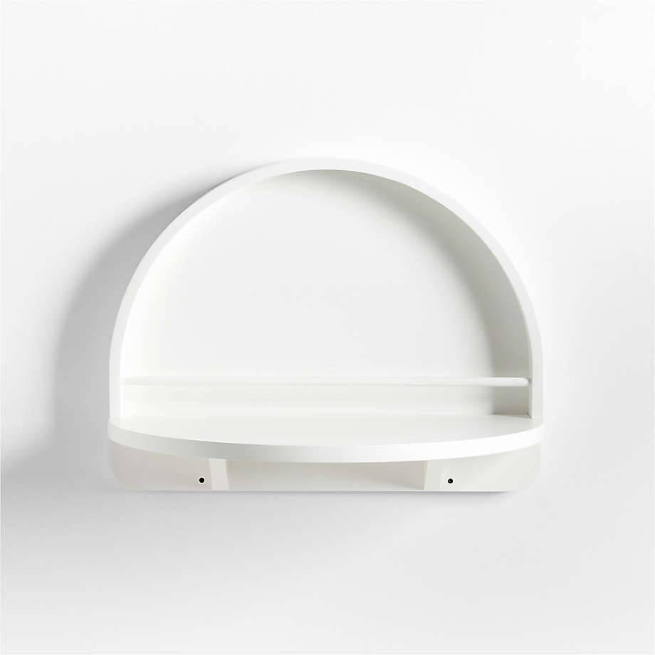 Mallory White Wood Wall-Mounted Kids Table + Reviews | Crate & Kids