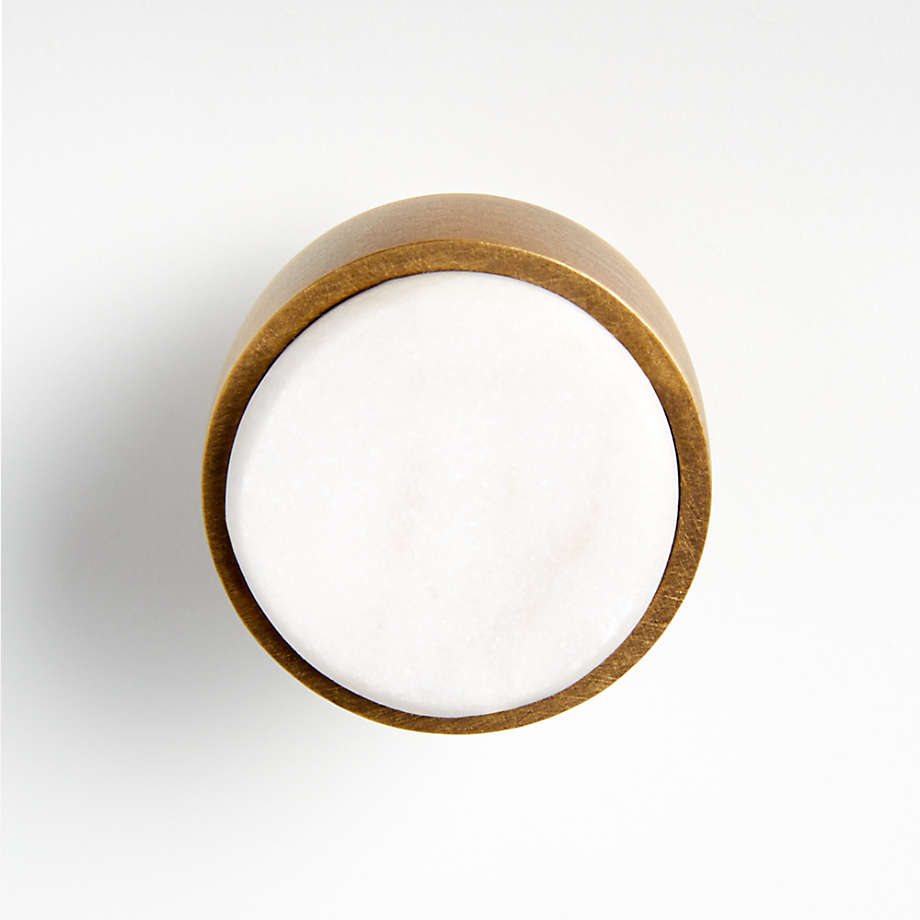 Marble Inlay Antique Brass Knob + Reviews | Crate & Barrel Canada