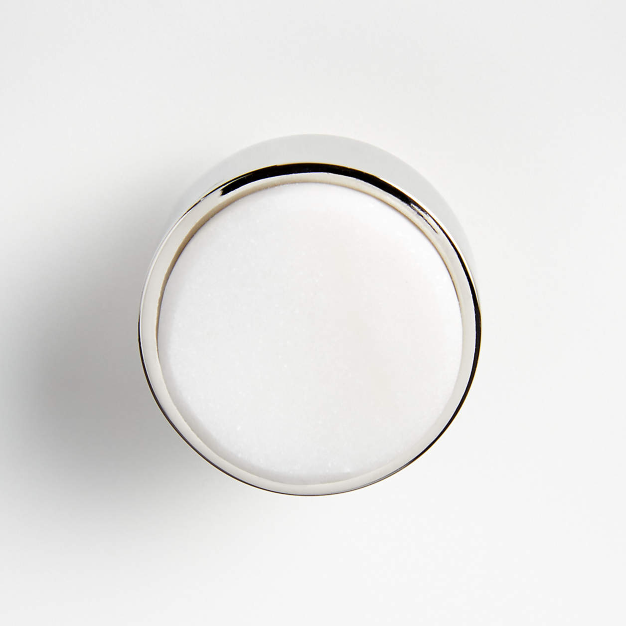 Marble Inlay Polished Nickel Knob + Reviews | Crate & Barrel
