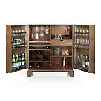 Marin Shiitake Bar Cabinet with Storage + Reviews | Crate & Barrel Canada