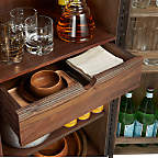 Marin Shiitake Bar Cabinet with Storage + Reviews | Crate & Barrel Canada