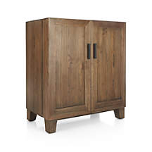 Marin Shiitake Bar Cabinet with Storage + Reviews | Crate & Barrel Canada