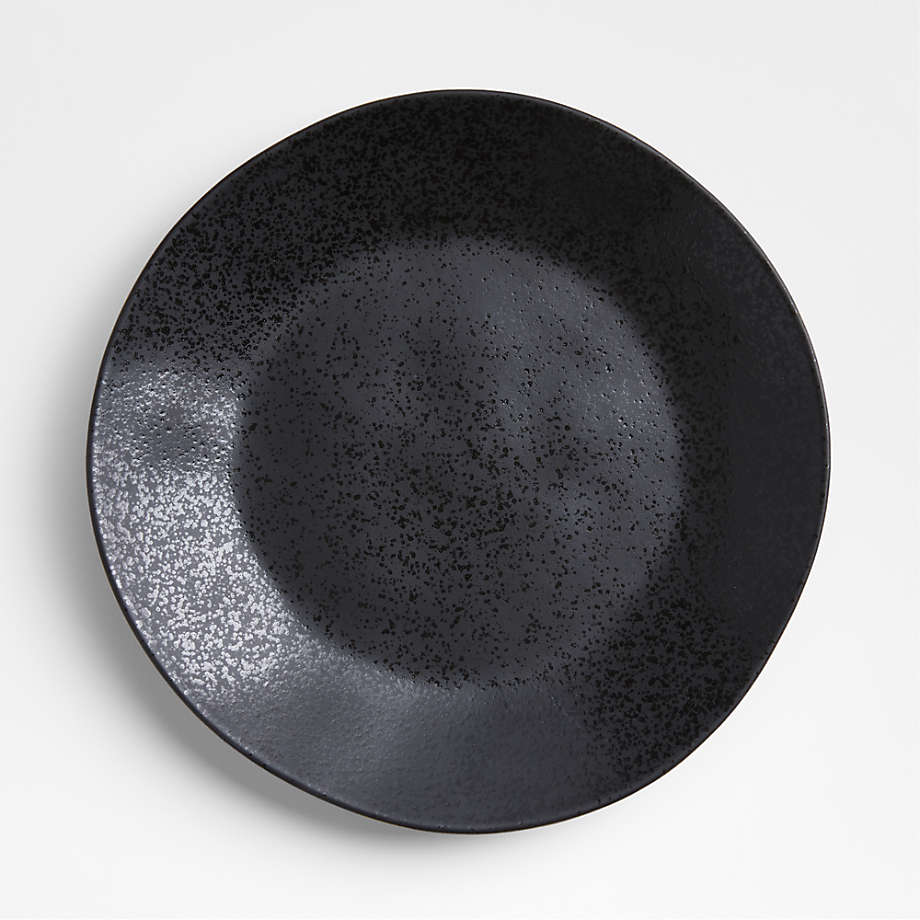 Marin Black Recycled Ceramic Dinner Plate + Reviews | Crate & Barrel