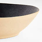 Marin Black Recycled Ceramic Low Bowl + Reviews | Crate & Barrel