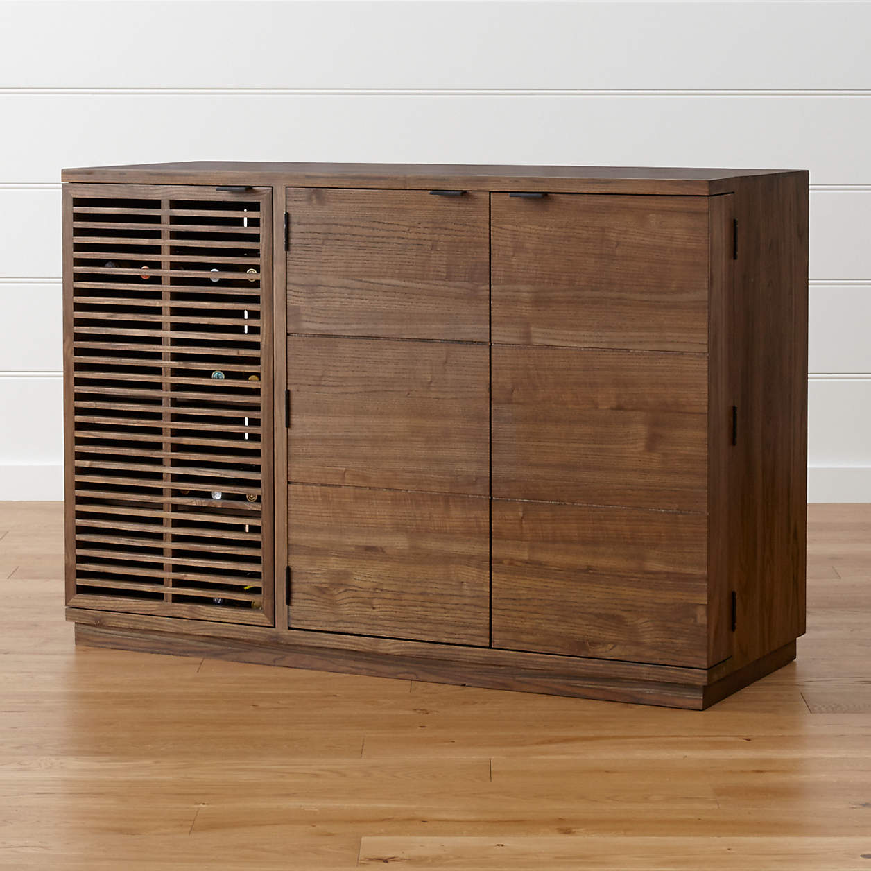 Marin Shiitake Large Bar/Media Cabinet | Crate & Barrel