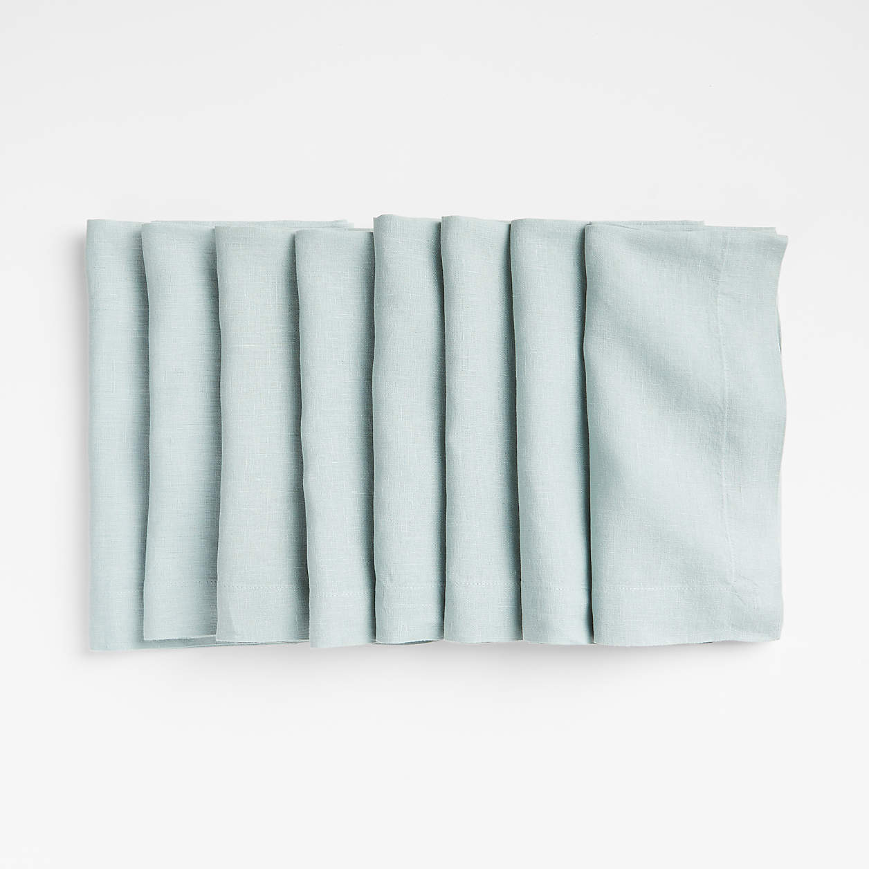 Marin Blue Mist Linen Napkins, Set of 8 + Reviews | Crate & Barrel
