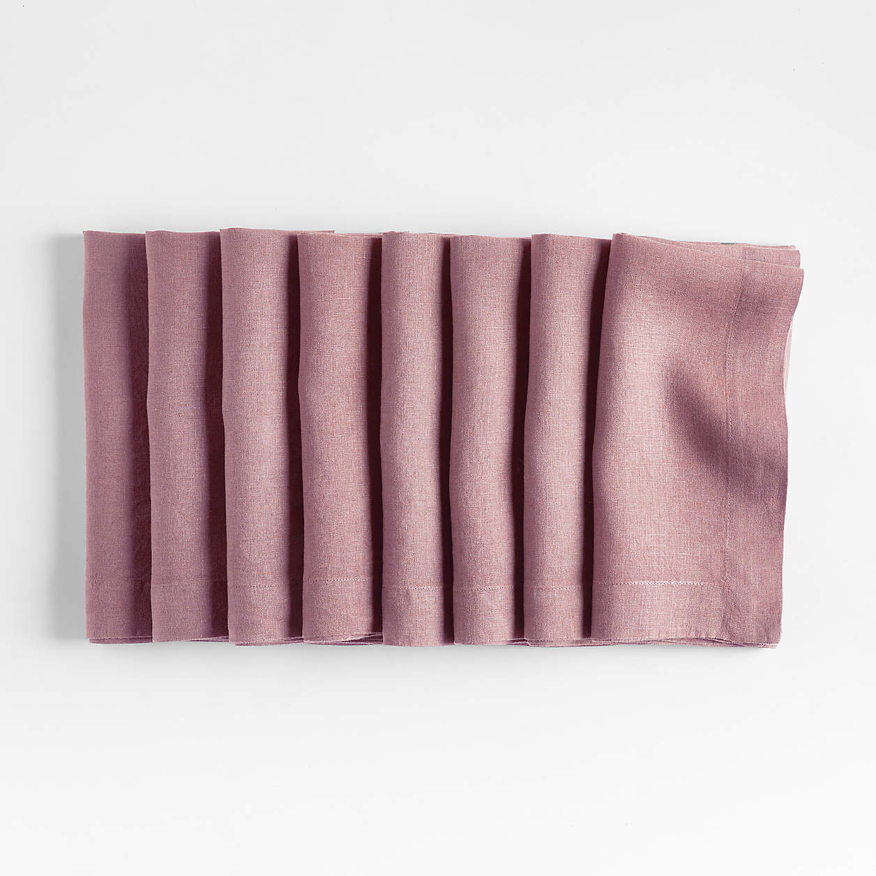Marin Morning Mauve Linen Napkin, Set of 8 + Reviews | Crate & Barrel