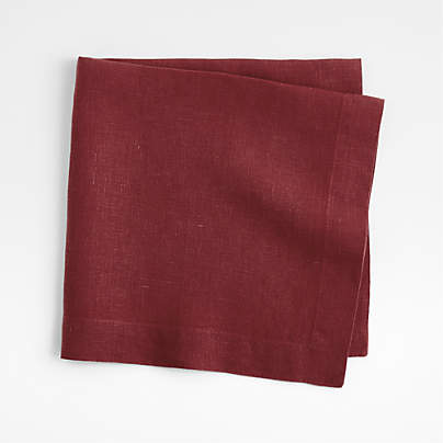 Aspen Cherry Red Organic Cotton Dinner Napkin + Reviews | Crate ...