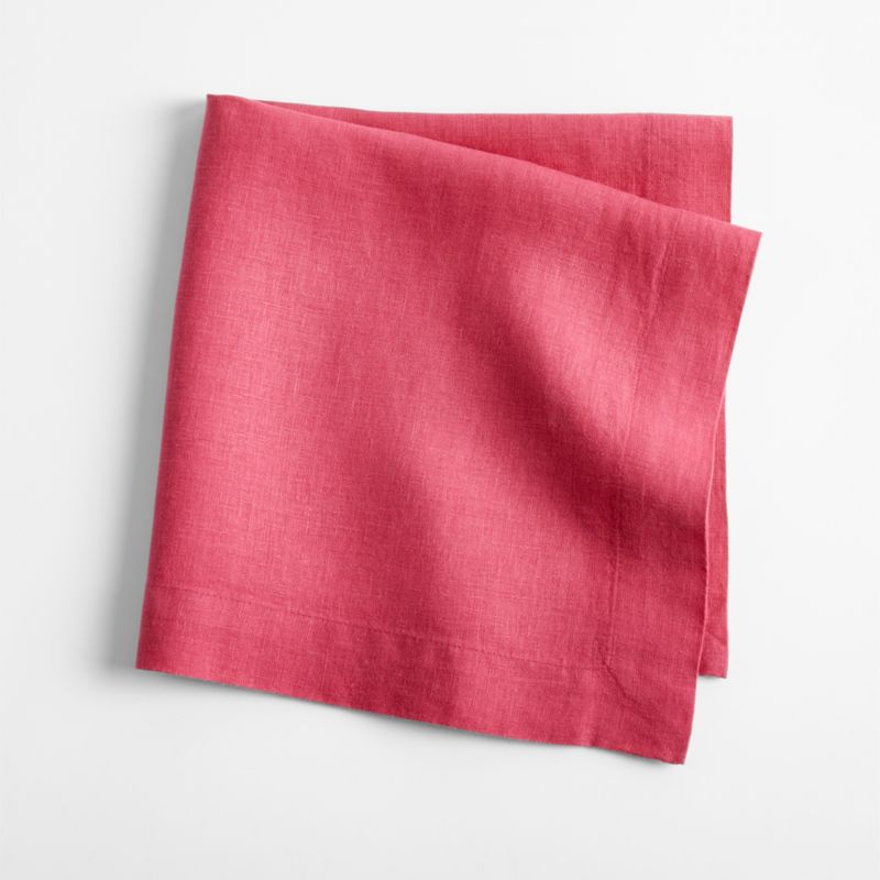 Marin Summer's Pink Linen Napkin, Set of 4 | Crate & Barrel Canada