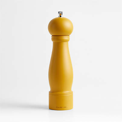 Marin Quiet Blue Wood Salt Mill + Reviews | Crate & Barrel