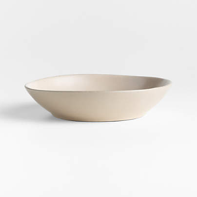 Marin Black Recycled Ceramic Low Bowl + Reviews | Crate & Barrel