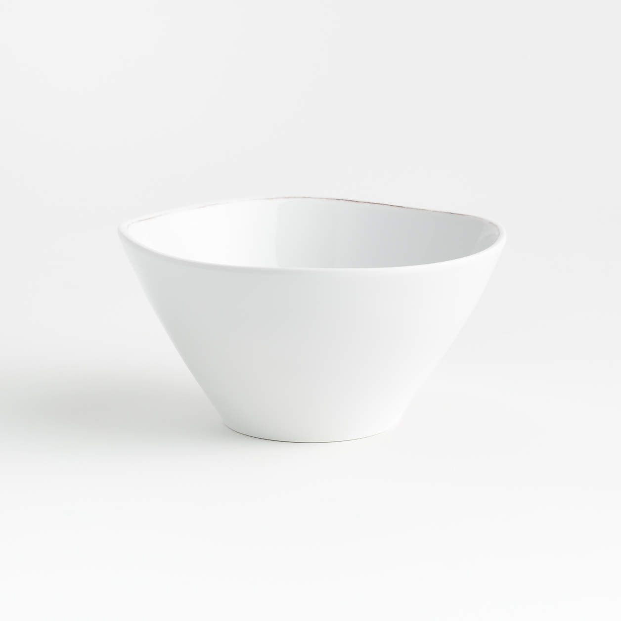 Marin White Outdoor Melamine Bowl + Reviews | Crate & Barrel