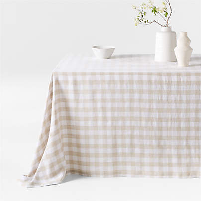 Marin Warm Natural Oversized EUROPEAN FLAX -Certified Linen Tablecloth ...