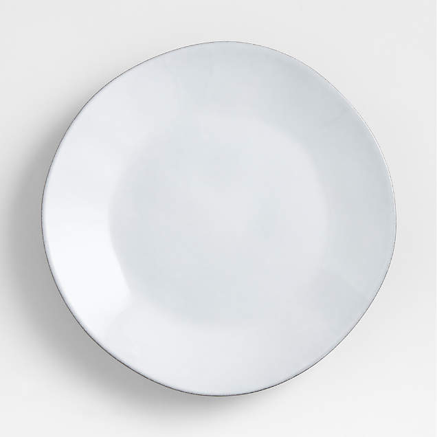 Mercer Blue Rim Round Ceramic Dinner Plate + Reviews | Crate & Barrel ...