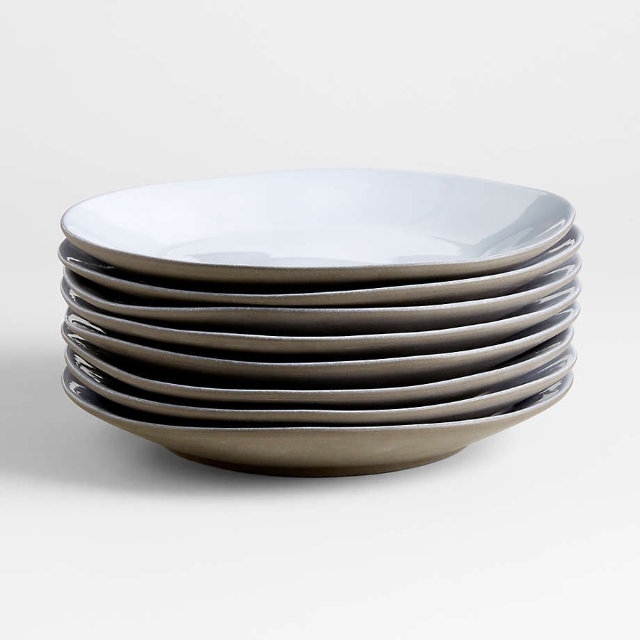 Marin White Recycled Dinner Plates, Set of 8 + Reviews | Crate & Barrel
