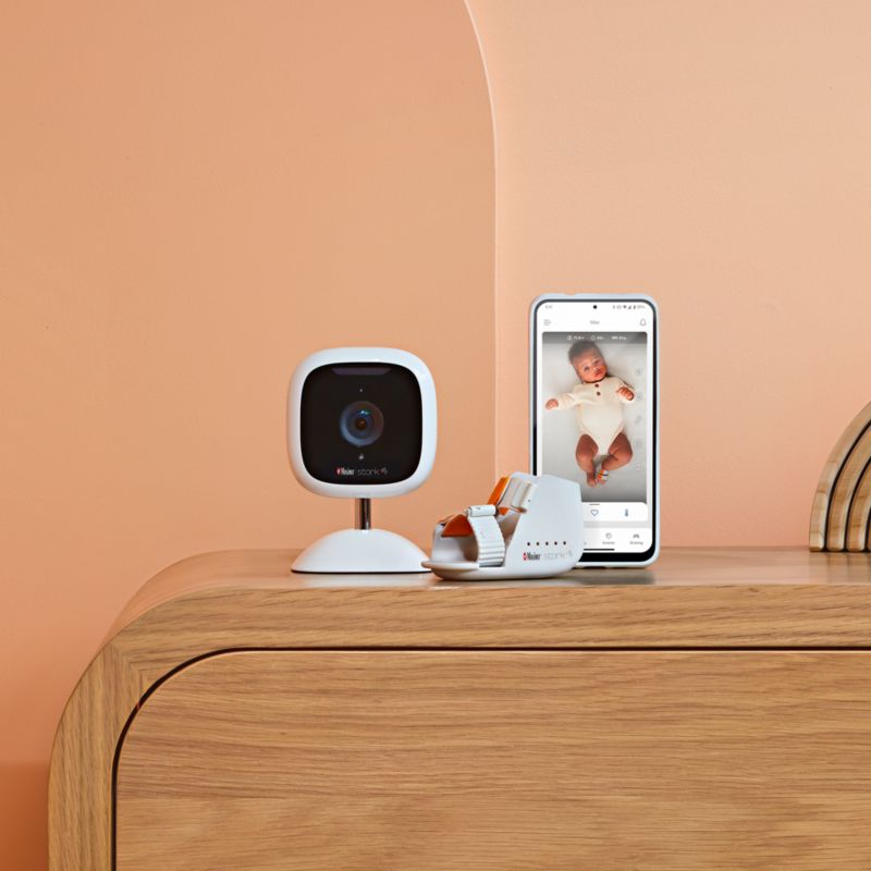 Masimo Stork Vitals + White Smart Home Night Vision Baby Monitor with ...