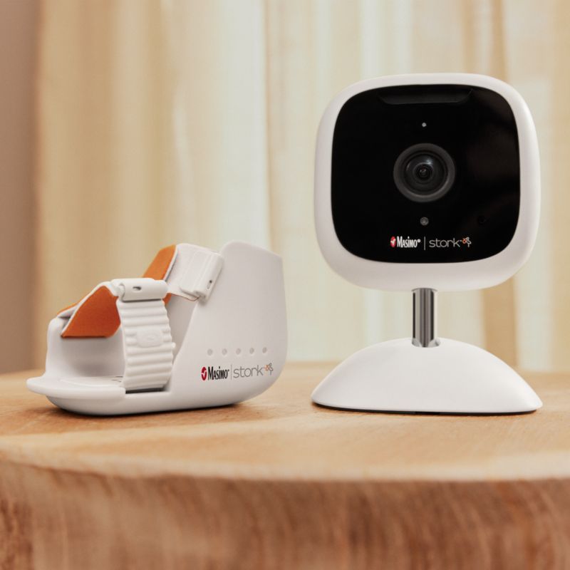 Masimo Stork Vitals + White Smart Home Night Vision Baby Monitor with ...