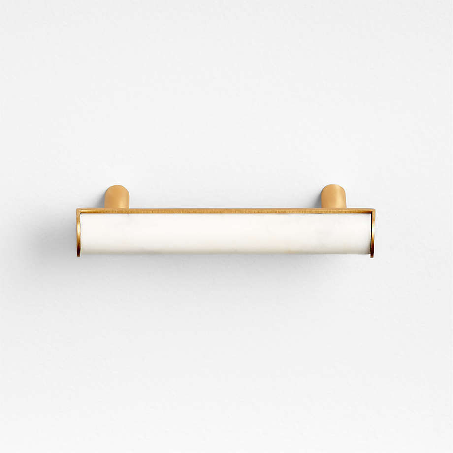 Mason Marble Hardware 3" Brass Bar Pull + Reviews | Crate & Barrel