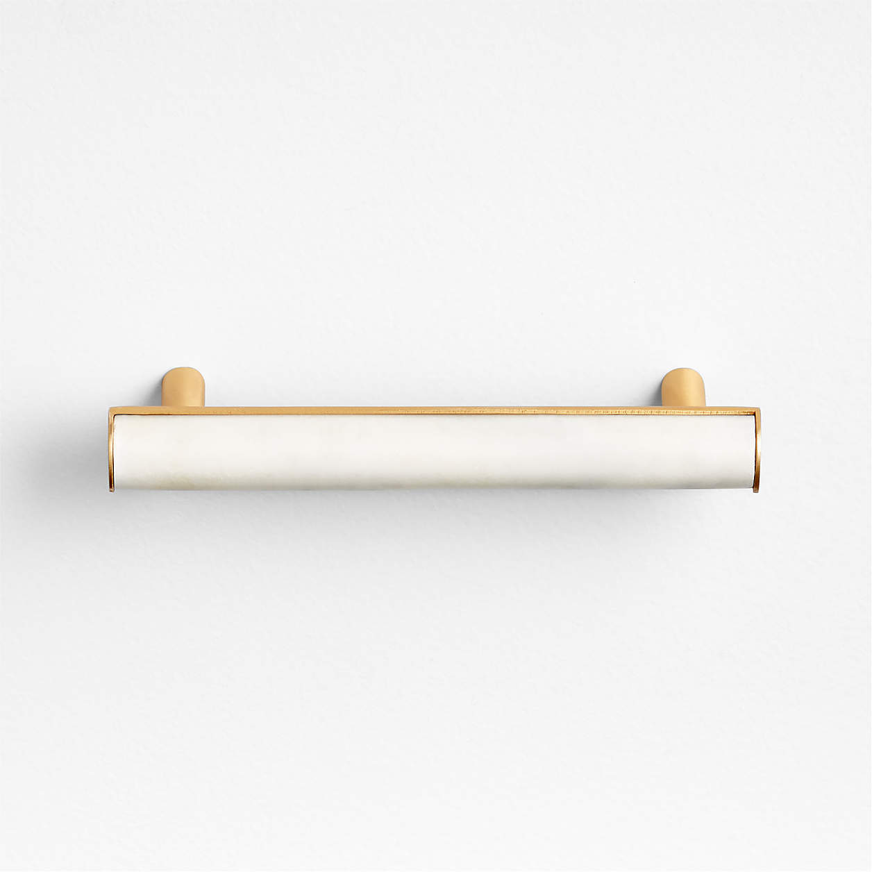 Mason Marble Hardware 4" Brass Bar Pull + Reviews | Crate & Barrel