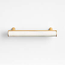 Mason Marble Hardware 4" Brass Bar Pull + Reviews | Crate & Barrel