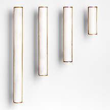 Mason Marble Hardware 4" Brass Bar Pull + Reviews | Crate & Barrel