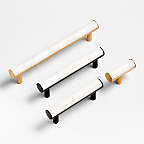 Mason Marble Hardware 6" Brass Bar Pull + Reviews | Crate & Barrel