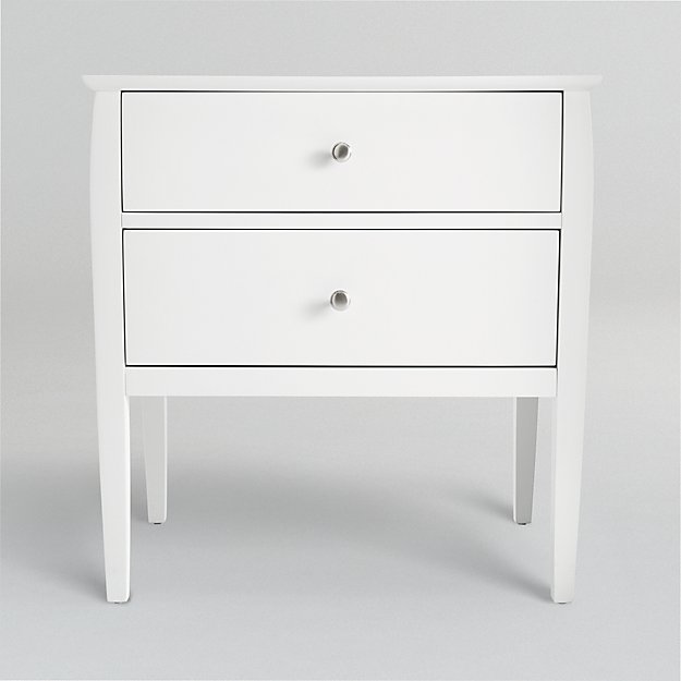 Mason 2 Drawer White Nightstand Reviews Crate Barrel