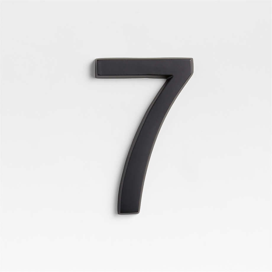 4" Matte Black Metal House Number 7 + Reviews | Crate & Barrel Canada