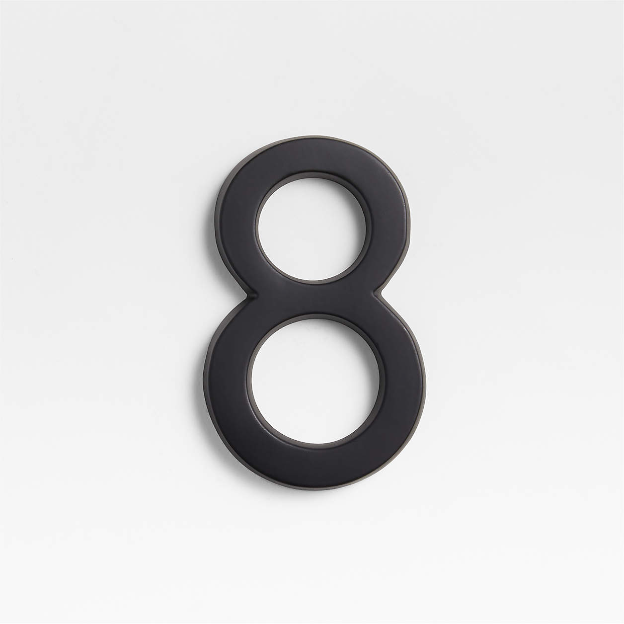 4" Matte Black Metal House Number 8 + Reviews | Crate & Barrel