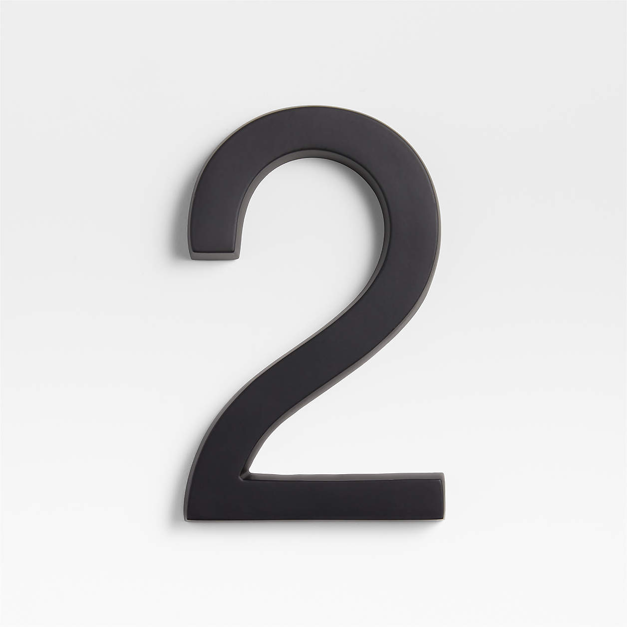 6" Matte Black Metal House Number 2 + Reviews | Crate & Barrel Canada