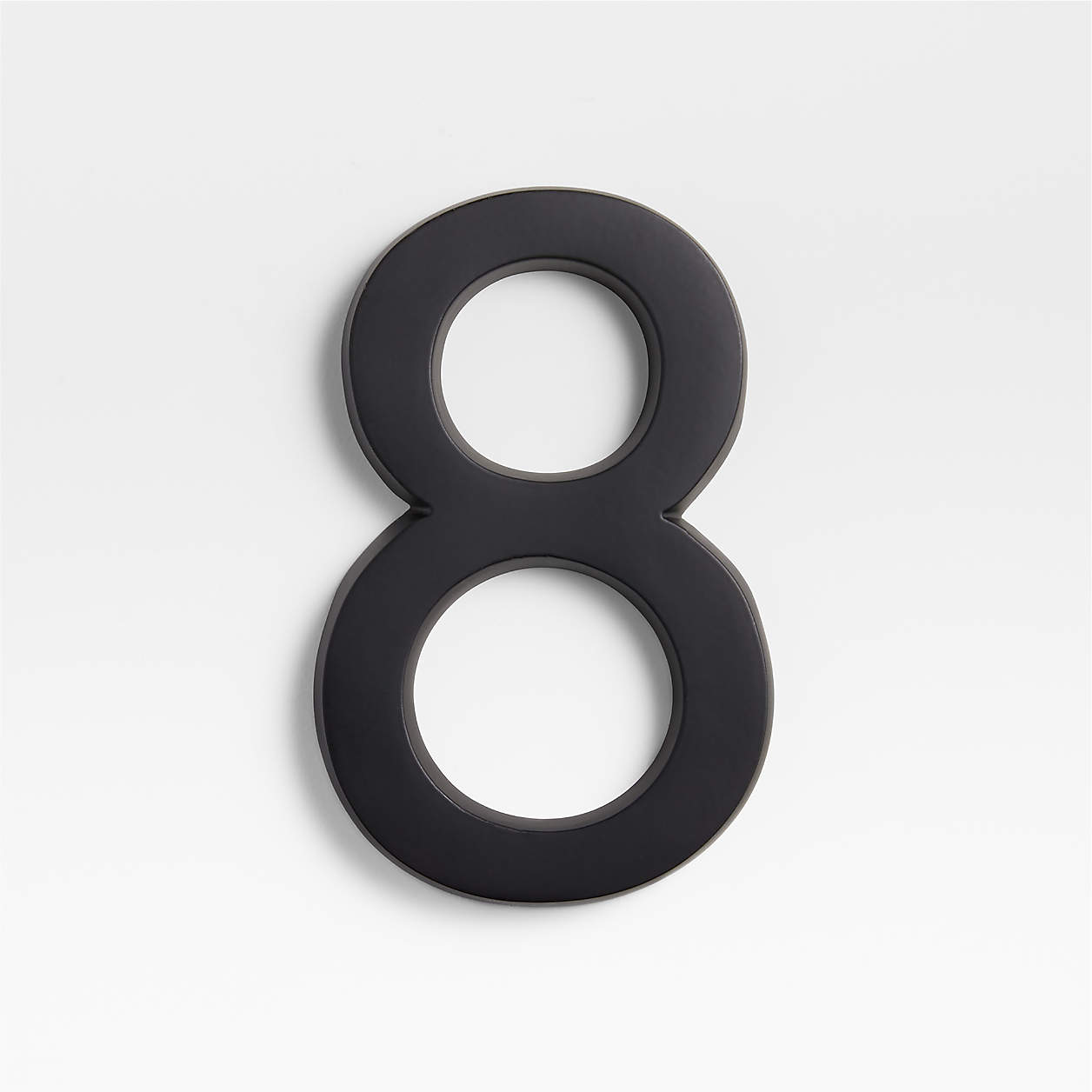 6" Matte Black Metal House Number 8 | Crate & Barrel