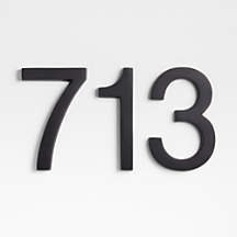 6" Matte Black Metal House Number 1 + Reviews | Crate & Barrel
