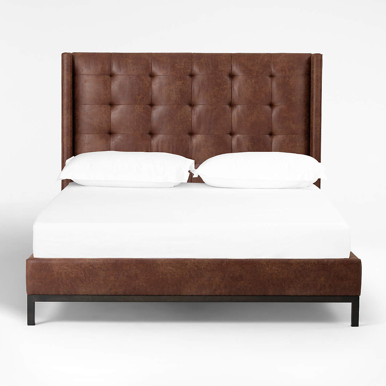 Maxwell Tobacco Bed | Crate & Barrel