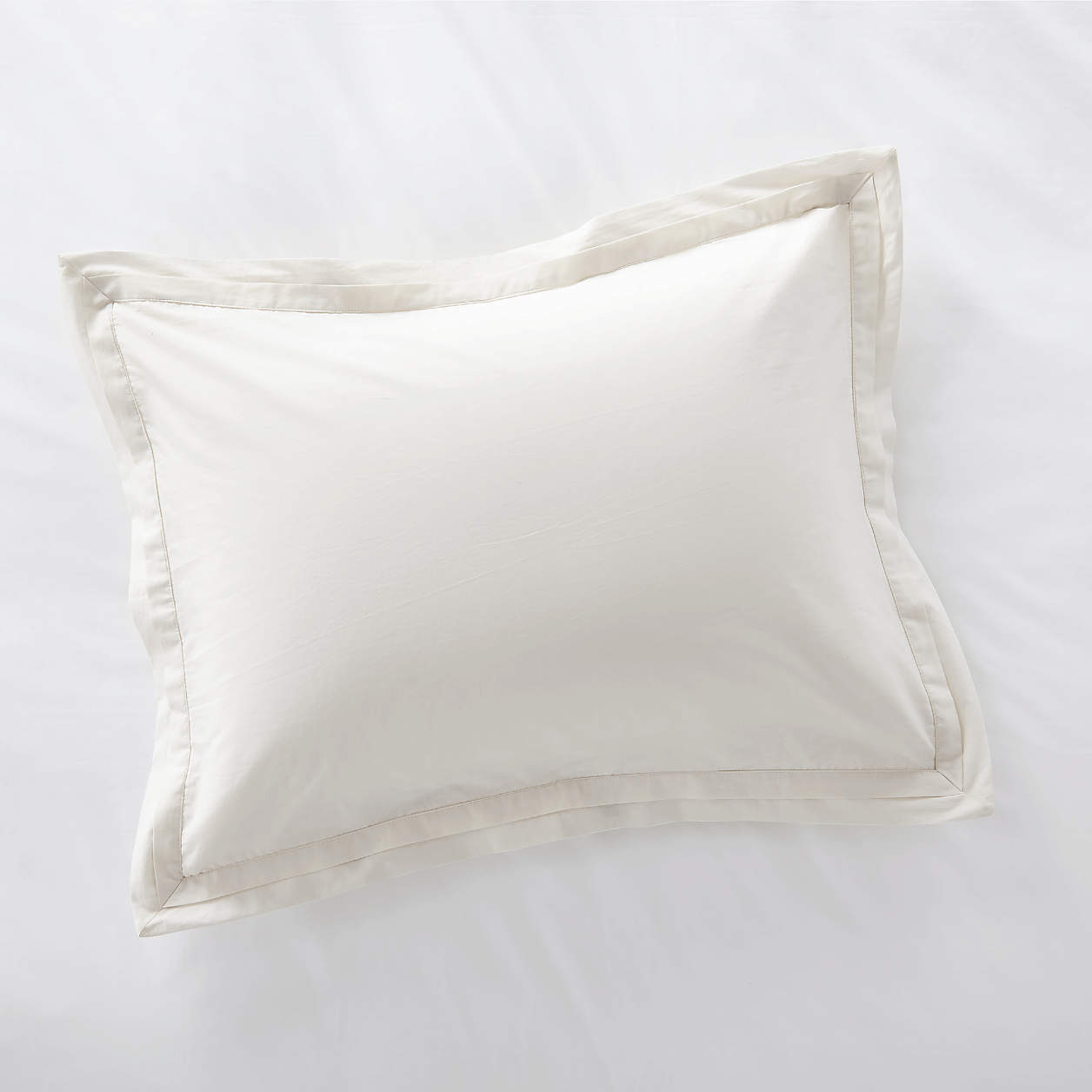 Mellow Pearl Organic Cotton Standard Sham + Reviews | Crate & Barrel
