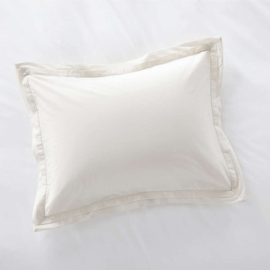 Mellow Pearl Organic Cotton Standard Sham + Reviews | Crate & Barrel