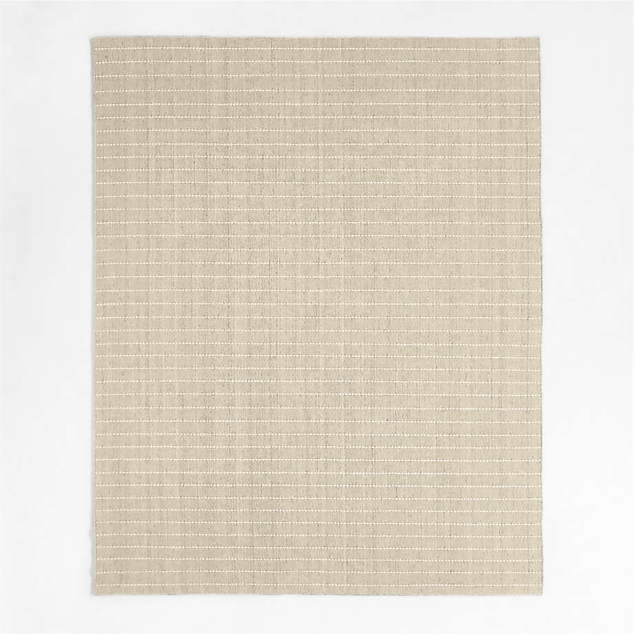 Melun Flatweave Striped Caramel Area Rug 8'x10' + Reviews | Crate ...