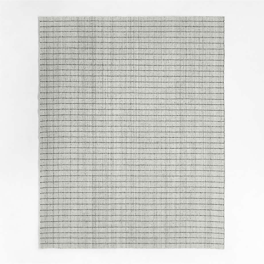 Melun Flatweave Striped Light Grey Area Rug 10'x14' + Reviews | Crate ...
