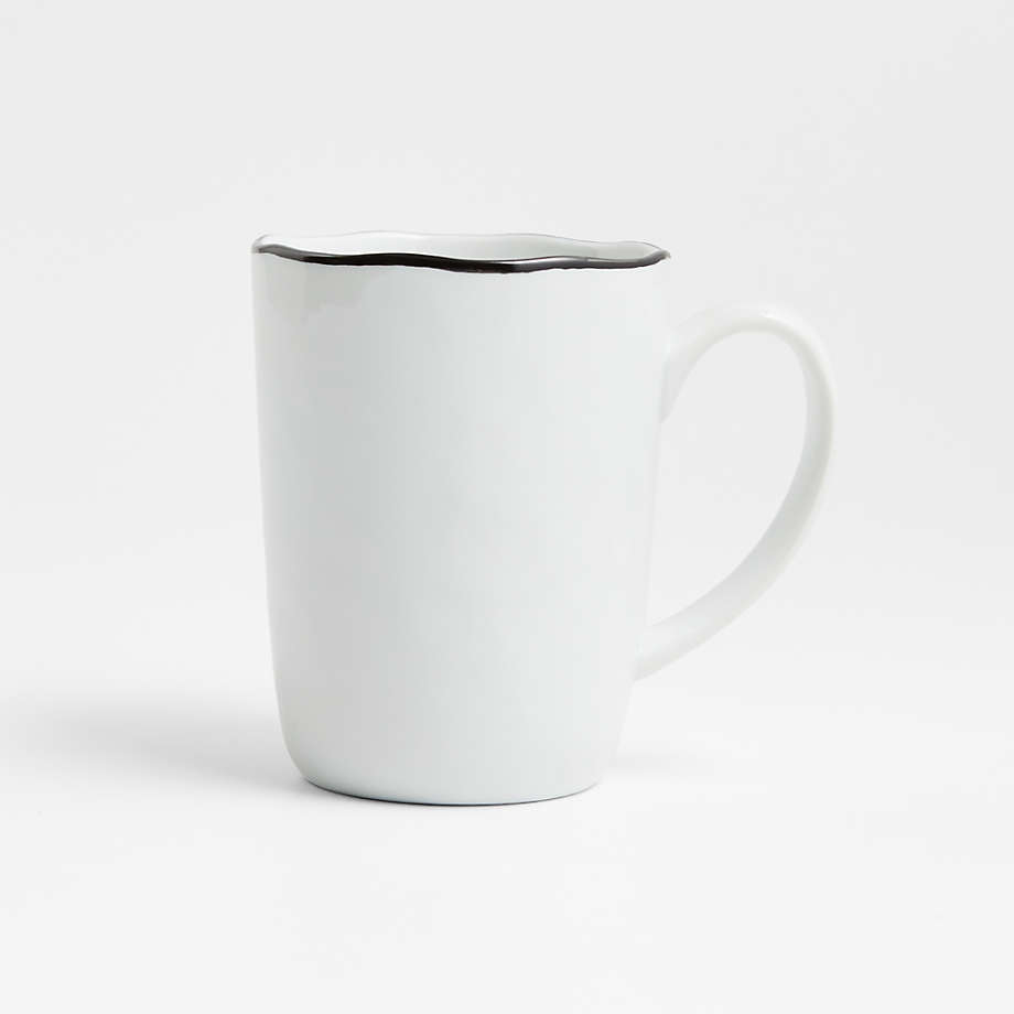 Mercer Black Rim Ceramic Mug + Reviews | Crate & Barrel