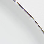 Mercer Blue Rim Round Ceramic Dinner Plate + Reviews | Crate & Barrel