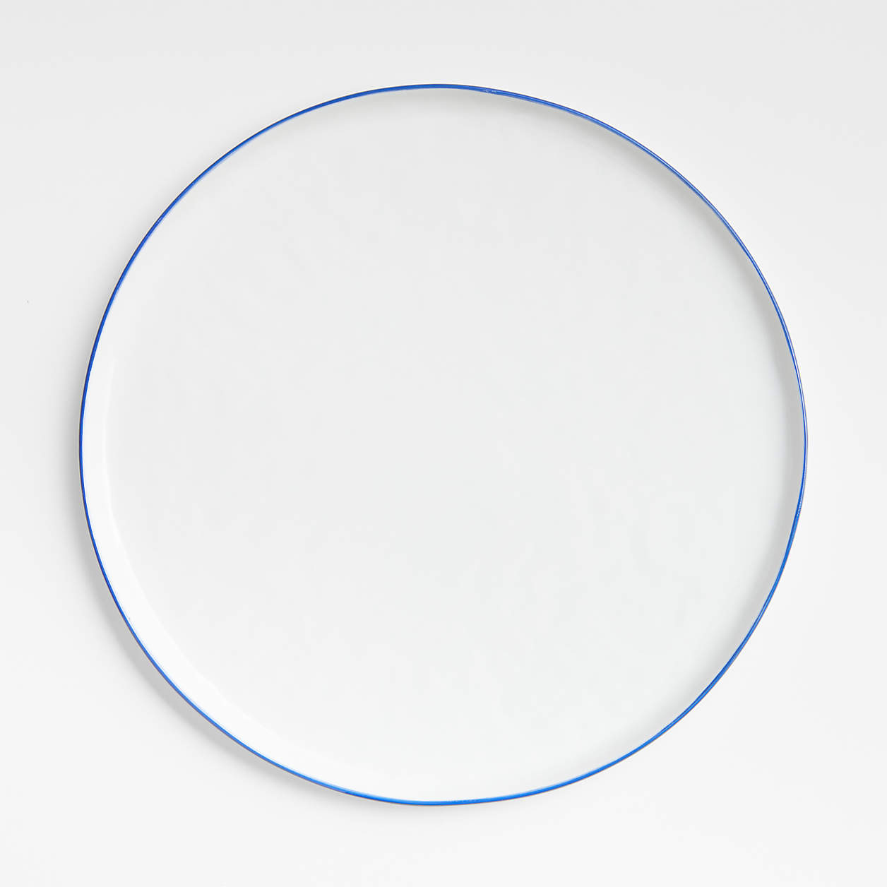 Mercer Blue Rim Round Ceramic Dinner Plate + Reviews | Crate & Barrel ...