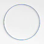 Mercer Blue Rim Round Ceramic Dinner Plate + Reviews | Crate & Barrel
