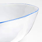 Mercer Blue Rim Ceramic Dinner Bowls, Set of 8 + Reviews | Crate & Barrel